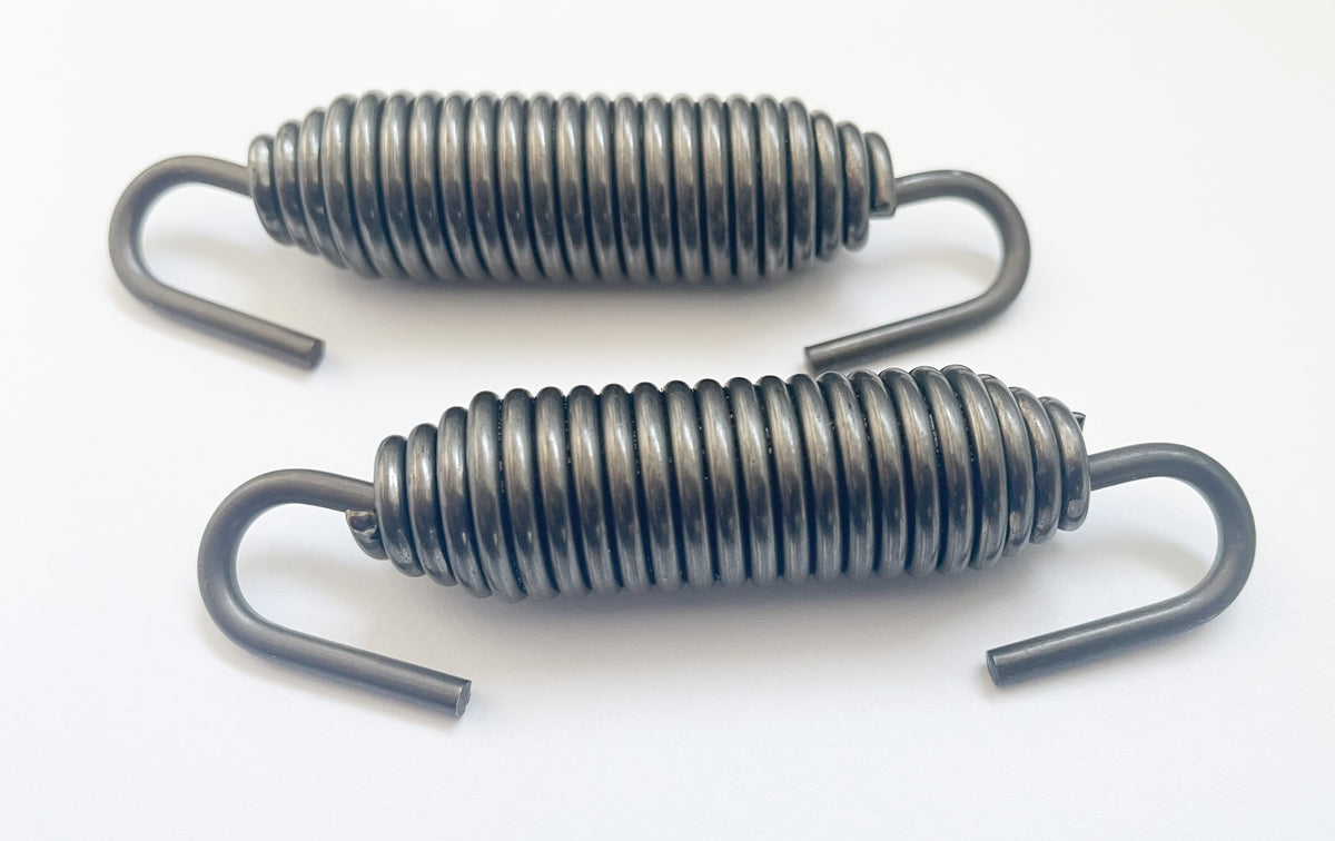 Pair of Swivel End High Tension 75mm Exhaust Springs – LMR Kart Store
